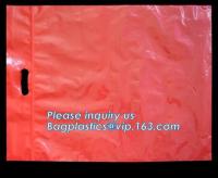 China Biodegradable PE Die Cut Patch Handle Plastic Shopping Bags Custom Printed 12 Colors Eco Friendly for sale