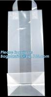 China Custom Soft Loop Handle Plastic Shopping Tote Bag with Bottom Gusset Biodegradable HDPE LDPE 5000pcs MOQ for sale