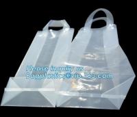 China Custom Soft Loop Handle Plastic Shopping Tote Bag with Bottom Gusset Biodegradable HDPE LDPE 5000pcs MOQ for sale