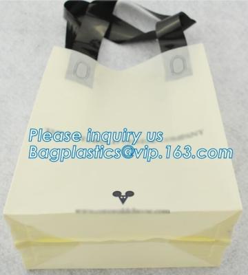 China Biodegradable Plastic Shopping Bags with Die Cut Handle Custom Logo 12 Color Print for sale