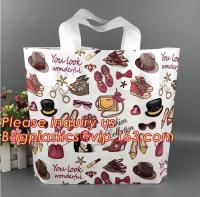 China Custom Biodegradable Soft Loop Handle Plastic Bag 5000pcs MOQ Eco Friendly Shopping Bag for sale