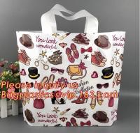 China Custom Biodegradable Soft Loop Handle Plastic Bag 5000pcs MOQ Eco Friendly Shopping Bag for sale