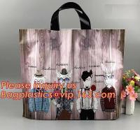 China Biodegradable Plastic Shopping Bag with Die Cut Handle Custom Size 12 Color Print for sale