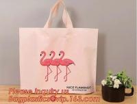 China Custom Logo Plastic Shopping Bags with Soft Loop Handle HDPE LDPE Biodegradable 5000pcs MOQ for sale