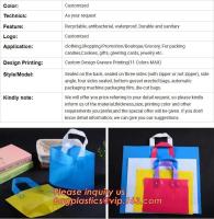 China Custom Biodegradable Plastic Shopping Bag with Soft Loop Handle 12 Color Print for sale