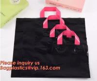 China Custom Biodegradable Plastic Shopping Bag with Soft Loop Handle 12 Color Print for sale