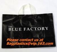 China Biodegradable Soft Loop Handle Bag EN13432 BPI OK Compost Home ASTM D6400 Certified Custom Size for sale