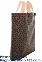 China Custom Logo Plastic Shopping Bags LDPE HDPE Gravure Printing Soft Loop Handle 30x40cm for sale