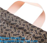 China Custom Logo Plastic Shopping Bags LDPE HDPE Gravure Printing Soft Loop Handle 30x40cm for sale