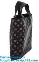 China Colored Soft Loop Plastic Handle Bags with Cardboard Insert Bottom 10 Colors Printing Custom Size for sale