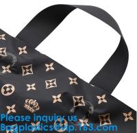 China Colored Soft Loop Plastic Handle Bags with Cardboard Insert Bottom 10 Colors Printing Custom Size for sale