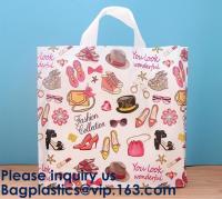 China 100% Compostable Biodegradable Custom PE Handle Shopping Bag 30x40cm for Food Garment Agriculture for sale