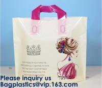 China 100% Compostable Biodegradable Custom PE Handle Shopping Bag 30x40cm for Food Garment Agriculture for sale