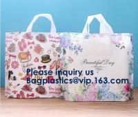 China 100% Compostable Biodegradable Custom PE Handle Shopping Bag 30x40cm for Food Garment Agriculture for sale