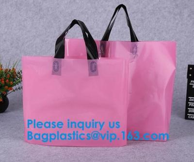 China Eco Friendly LDPE Soft Loop Handle Plastic Bag Custom Size 100 Percent Biodegradable Shopping Bag for sale