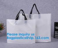 China Eco Friendly LDPE Soft Loop Handle Plastic Bag Custom Size 100 Percent Biodegradable Shopping Bag for sale