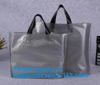 China Eco Friendly LDPE Soft Loop Handle Plastic Bag Custom Size 100 Percent Biodegradable Shopping Bag for sale
