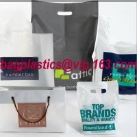 China COMPOSTABLE, BIODEGRADABLE, PLACarrier, Shopping bags, Soft loop handle, Die cut handle, Flexi loop handle, Thermal bags for sale