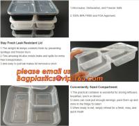 China Custom Rectangle Plastic Bento Lunch Box 3 Compartment Airtight Leakproof Microwave Safe Food Storage Container for sale