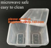 China Disposable Plastic 4 Compartment Food Thermal Lunch Container Box 130C Microwavable Takeaway for sale