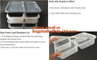 China Disposable Plastic 4 Compartment Food Thermal Lunch Container Box 130C Microwavable Takeaway for sale