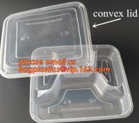 China Disposable Plastic 4 Compartment Food Thermal Lunch Container Box 130C Microwavable Takeaway for sale