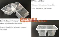 China Disposable Plastic 4 Compartment Food Thermal Lunch Container Box 130C Microwavable Takeaway for sale