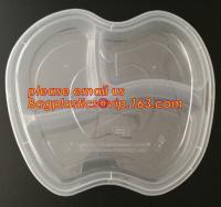 China Food Grade Disposable Plastic 4 Compartment Cookie Insert Tray Custom Size Square PP Container for sale