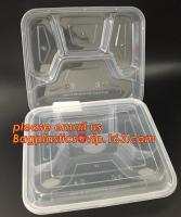 China Wholesale BPA Free Reusable 3 Compartment Plastic Food Tray for Supermarket Display and Defrosting for sale