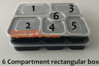 China Wholesale Custom Black Disposable Plastic Blister Food Tray 4 Compartment PP Microwave Safe for sale