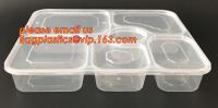 China Wholesale Custom Black Disposable Plastic Blister Food Tray 4 Compartment PP Microwave Safe for sale