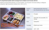 China Disposable Biodegradable 4 Compartment PP Lunch Box with Lid Eco Friendly Food Container for sale