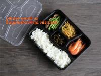 China Disposable Biodegradable 4 Compartment PP Lunch Box with Lid Eco Friendly Food Container for sale