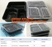 China Food Grade PP Plastic 4 Compartment Bento Box 800ml Leakproof Takeaway Lunch Container for sale