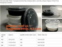 China Disposable PP Round Food Container Bowl with Lid 800ml Microwave Safe Bento Box for sale
