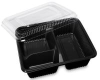 China 2 compartments clamshell, rectangular eco friendly real manufacturer, pp plastic type and tray lunch boxes FDA approved for sale