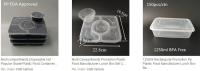 China 2 compartments clamshell, rectangular eco friendly real manufacturer, pp plastic type and tray lunch boxes FDA approved for sale
