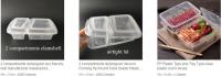 China 2 compartments clamshell, rectangular eco friendly real manufacturer, pp plastic type and tray lunch boxes FDA approved for sale