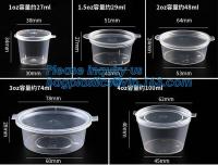 China 4oz 140ml Biodegradable PLA Sauce Cup with Hinged Lid Airtight Takeaway Food Container for sale