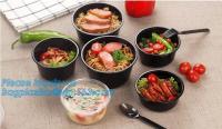 China 3000ml Large Plastic Salad Bowl PP Food Container with Lid for Takeaway Hot Soup Packaging for sale