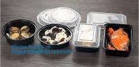 China 3000ml Large Plastic Salad Bowl Disposable Food Container with Lid PP Material 205x154x105mm for sale