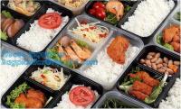 China Food Grade Plastic Sushi Tray Set with Lids 3000ml Customizable Disposable Takeaway Pack for sale