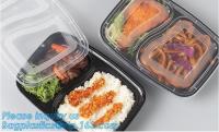 China Food Grade Plastic Sushi Tray Set with Lids 3000ml Customizable Disposable Takeaway Pack for sale