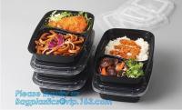 China Food Grade Plastic Sushi Tray Set with Lids 3000ml Customizable Disposable Takeaway Pack for sale