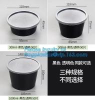 China Biodegradable PLA Salad Bowl 3000ml Disposable Food Container with Lid for Takeaway for sale