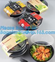 China Clear Disposable PET Plastic Fruit Container Clamshell Box 3000ml Biodegradable Food Packaging for sale