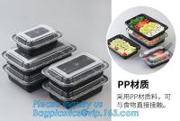 China 3000ml Large Plastic Salad Bowl Food Grade PP Takeaway Container with Lid 205x154x105mm for sale