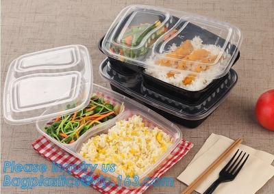 China 3000ml Large Plastic Salad Bowl with Lid Food Grade PP Takeaway Container 205x154x105mm for sale