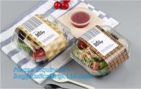 China Disposable Plastic Salad Bowl with Lid 800ml Food Grade PP Microwave Safe Clear Container for sale