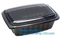China OEM Custom 2100ml PP 4 Compartment Disposable Plastic Food Container with Lid for sale